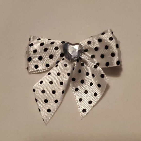 Yogi & Cecil's Boutique | Accessories | New White Polka Dot Bow Hair ...